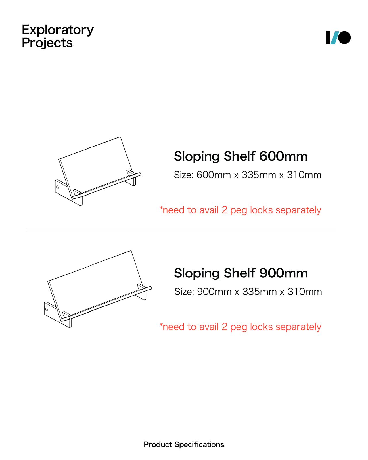 Modular Shelving System - Sloping Shelf – Exploratory Projects